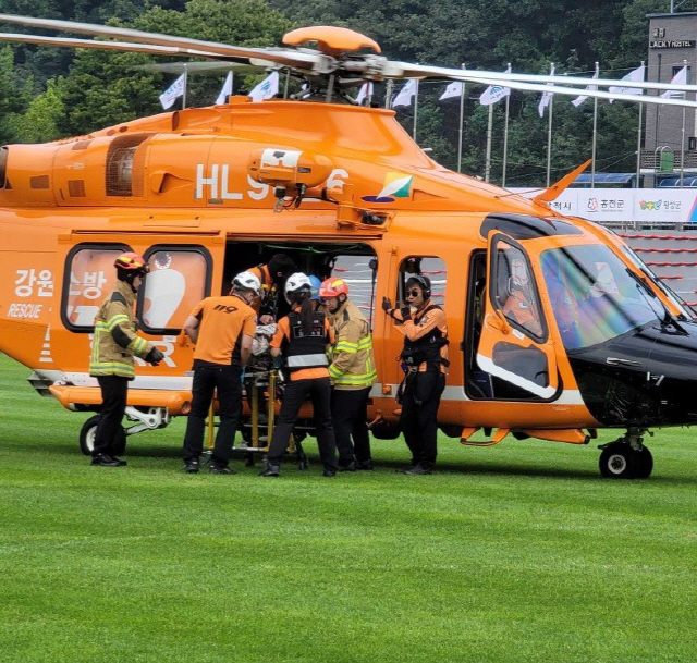 양구서 산나물 채취 70대 남성 10m 아래로 추락 중상 헬기 구조